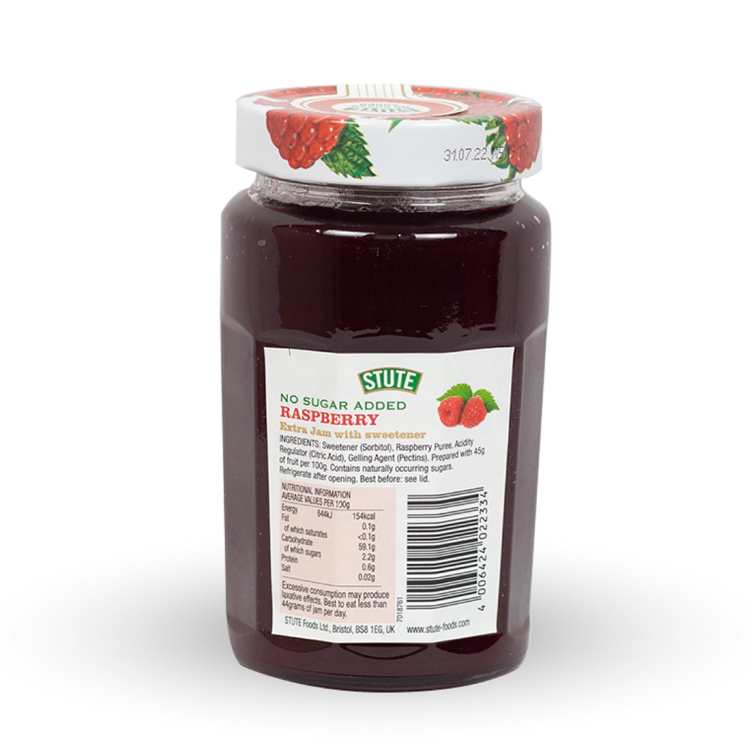 Stute Jam Diabetic Raspberry Extra Jam 430g – Mawola Traders